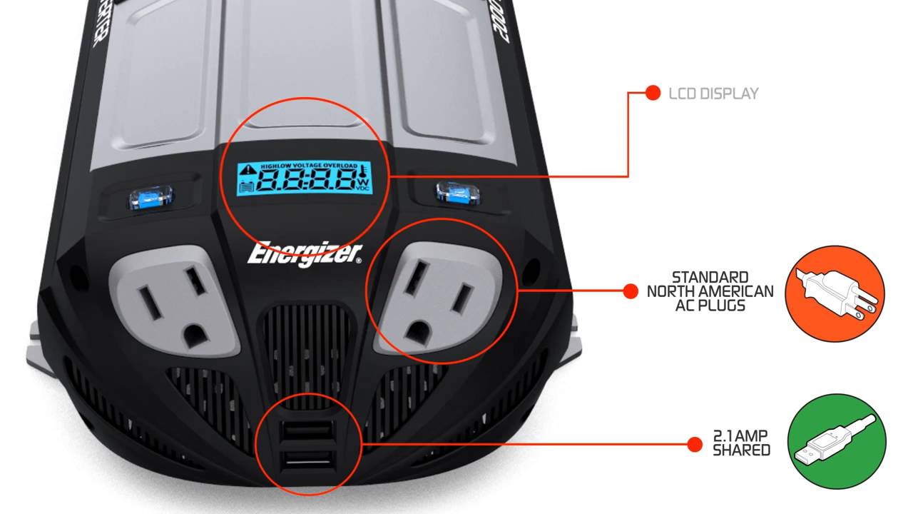 ENERGIZER EN2000 POWER INVERTER 2000W PURE SINE - YouTube