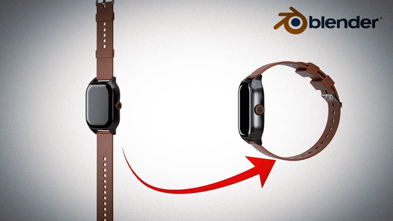 How to Easily Bend Watch Strap in Blender ! - YouTube