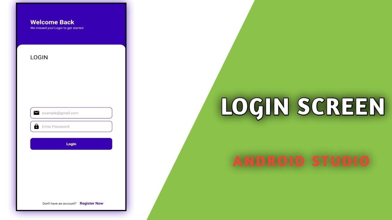How to create a simple Login screen in Android Studio || Sign In Screen ...