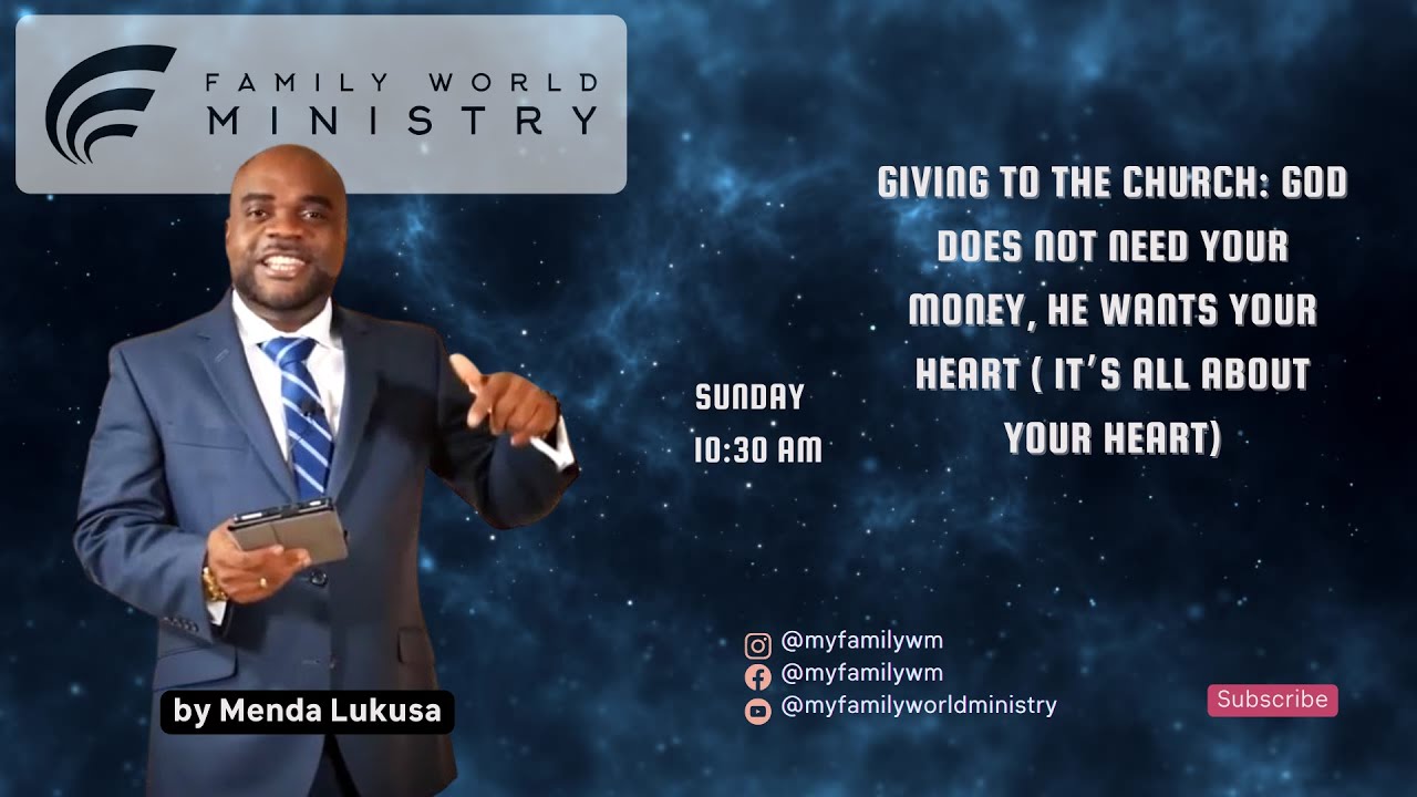 Giving to the church: God does not need your money, He wants your heart ...