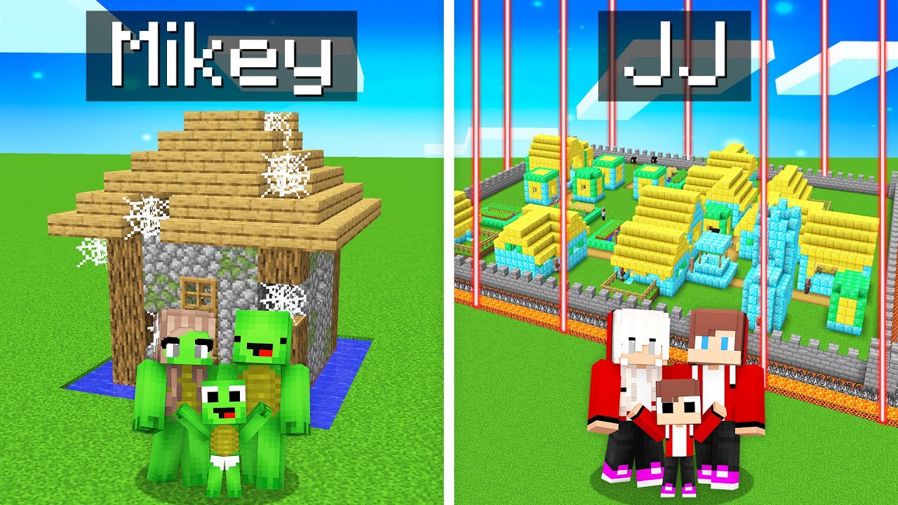 Mikey vs JJ Safest Security Village To Protect Family in Minecraft ...