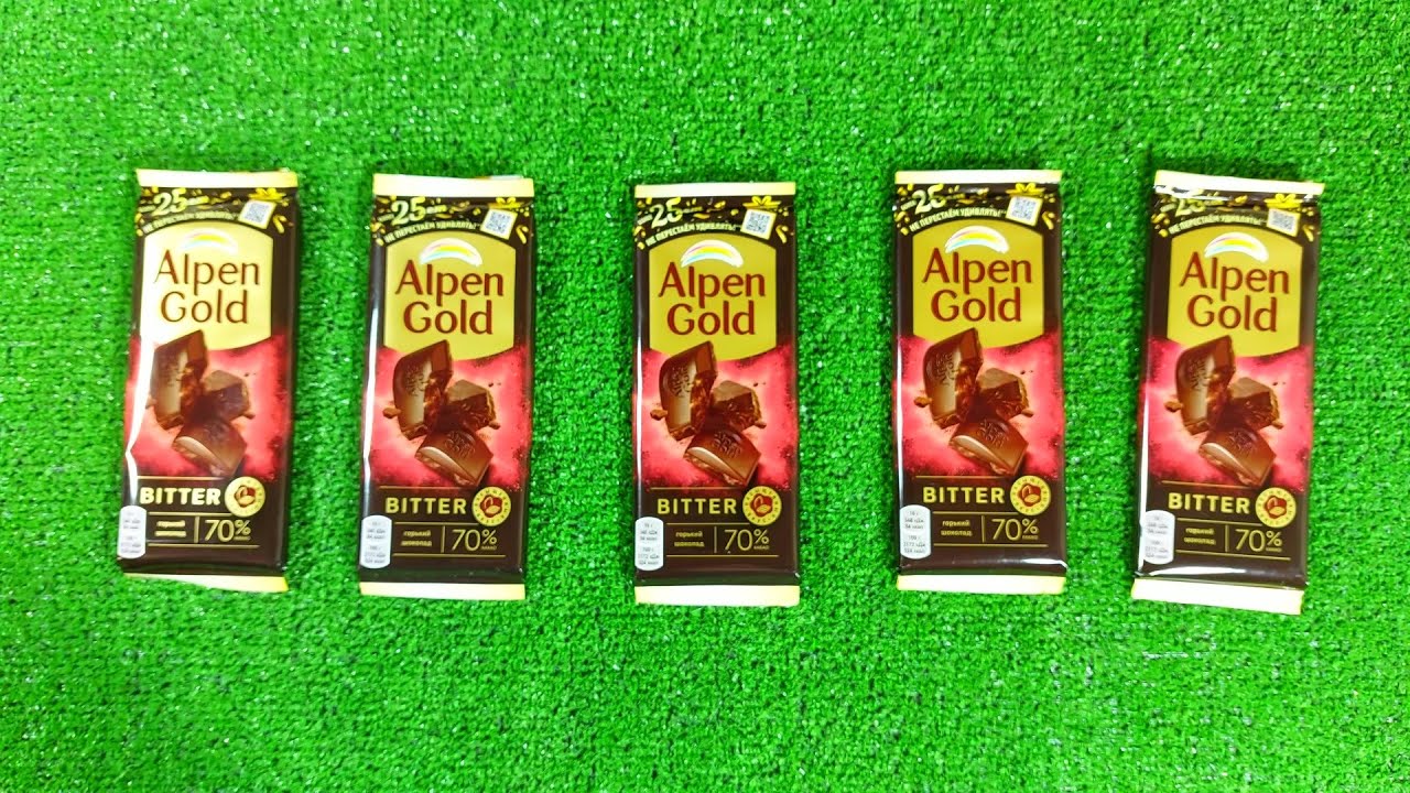 Satisfying Video | The delicious Alpen Gold chocolate bar 4K - YouTube