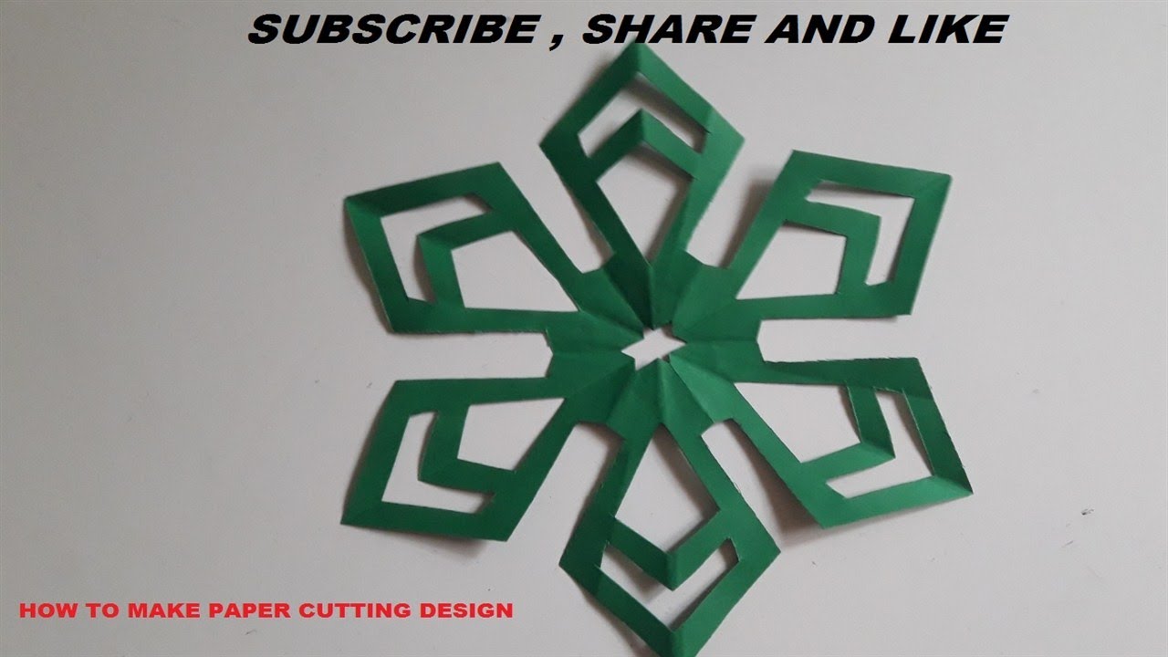 Paper Cutting _ How To Make Paper Cutting Design Step By Step - YouTube