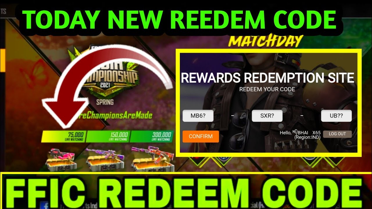 ffic redeem code today || 20 February Free Fire New Redeem Code || FFIC Day 2 redeem code - YouTube