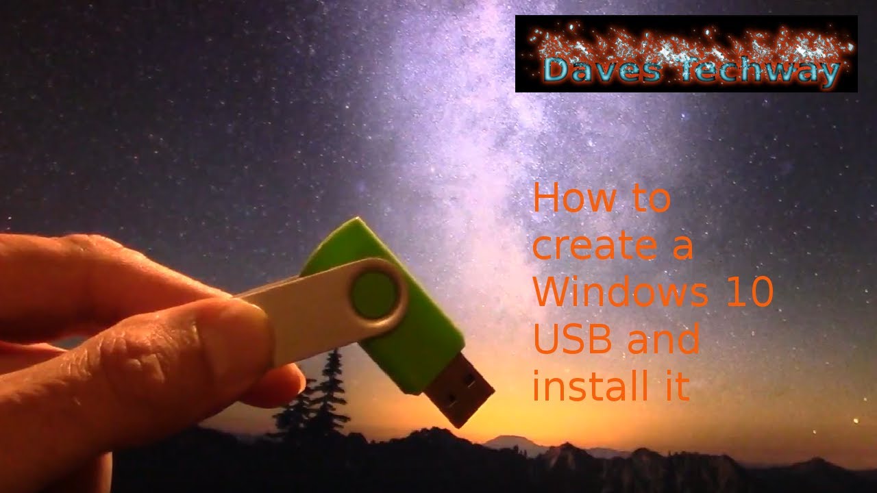 How to create Windows 10 Bootable USB and install Windows 10 - YouTube