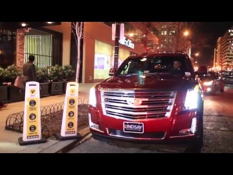 Guy Lambert in a Lindsay Cadillac