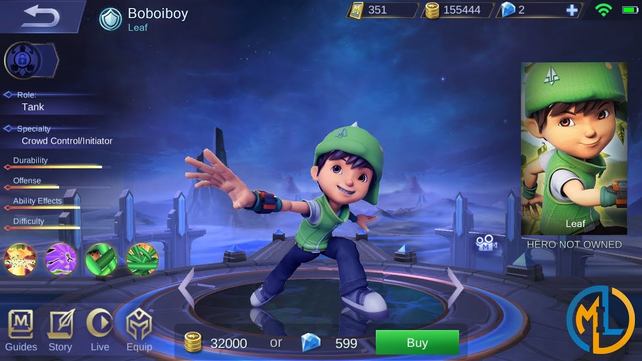 Mobile Legends : Ideas : Boboiboy Leaf - YouTube