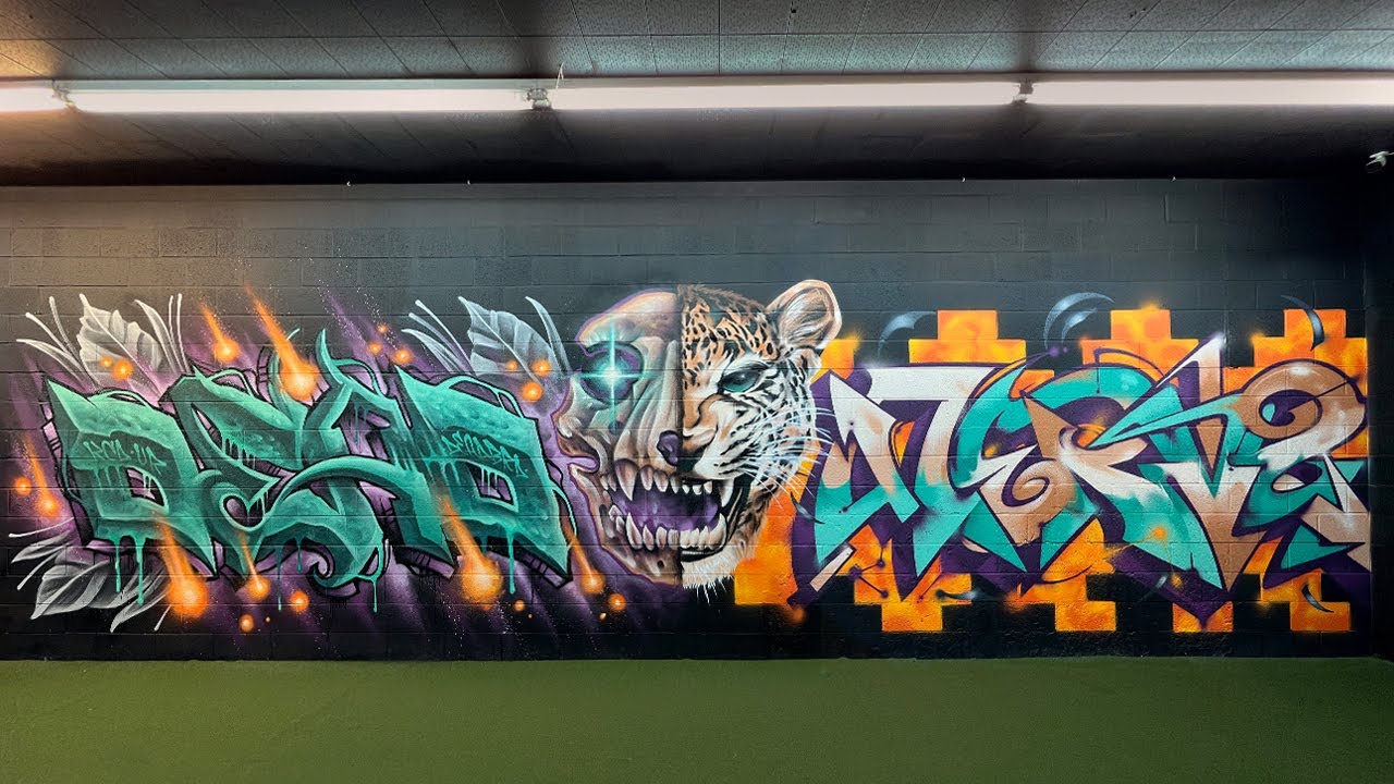 Jungle Funk Graffiti Mural - YouTube