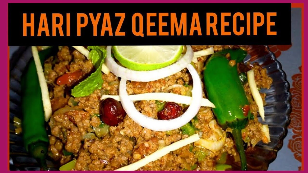 Hari Pyaz Qeema Recipe - YouTube