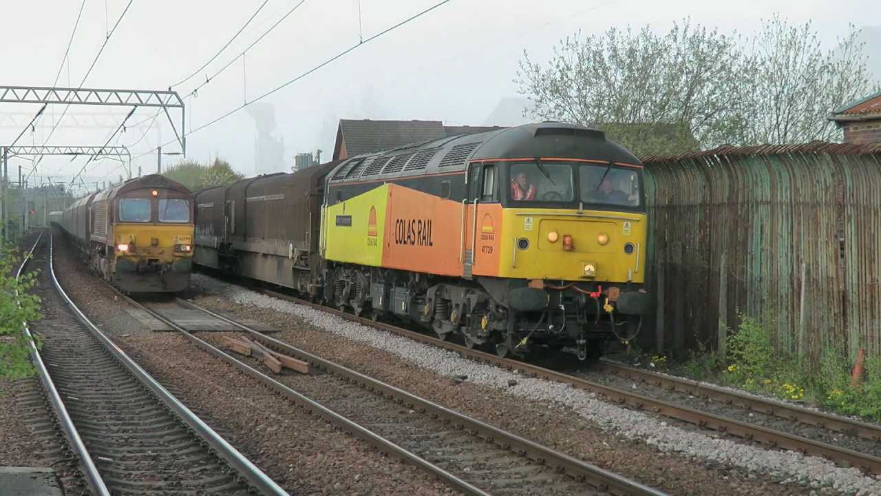 47739 Colas Rail KSA cube wagon move Cadder to Hamilton Steele - YouTube