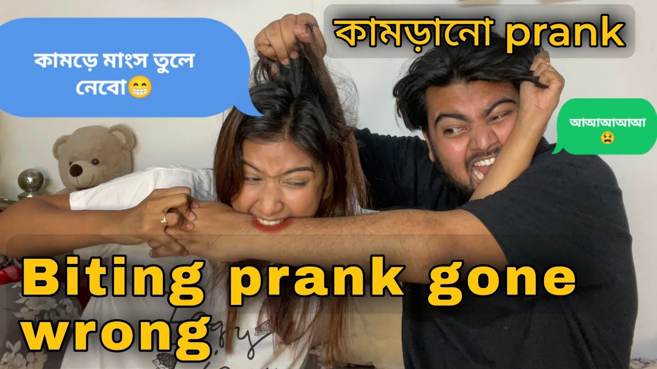 Biting Prank on my Boyfriend🧛 Unmarried couple Prank/Gone Wrong😭 #viral ...