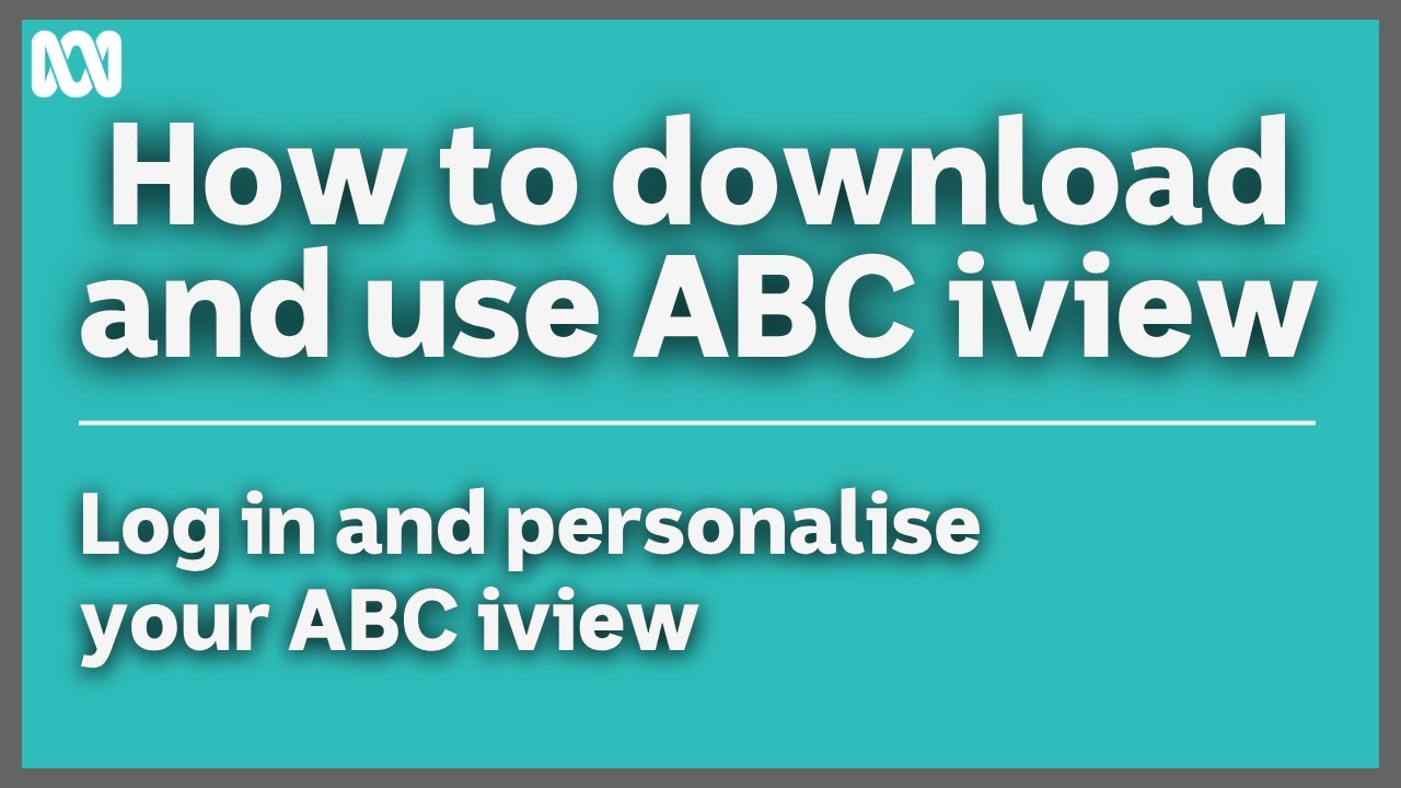 How to log in and personalise your ABC iview - YouTube