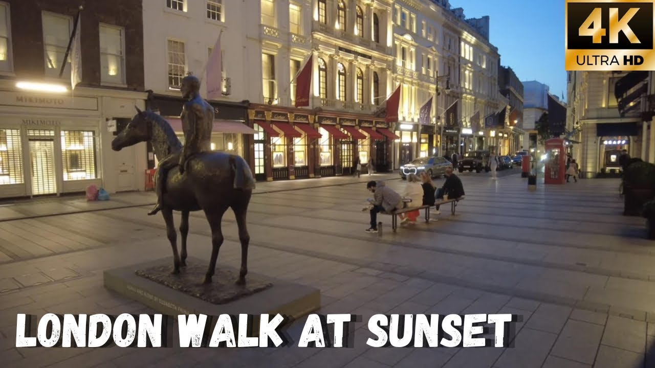 Walking West End at Sunset 🌅 | London Walking Tour including Bond ...