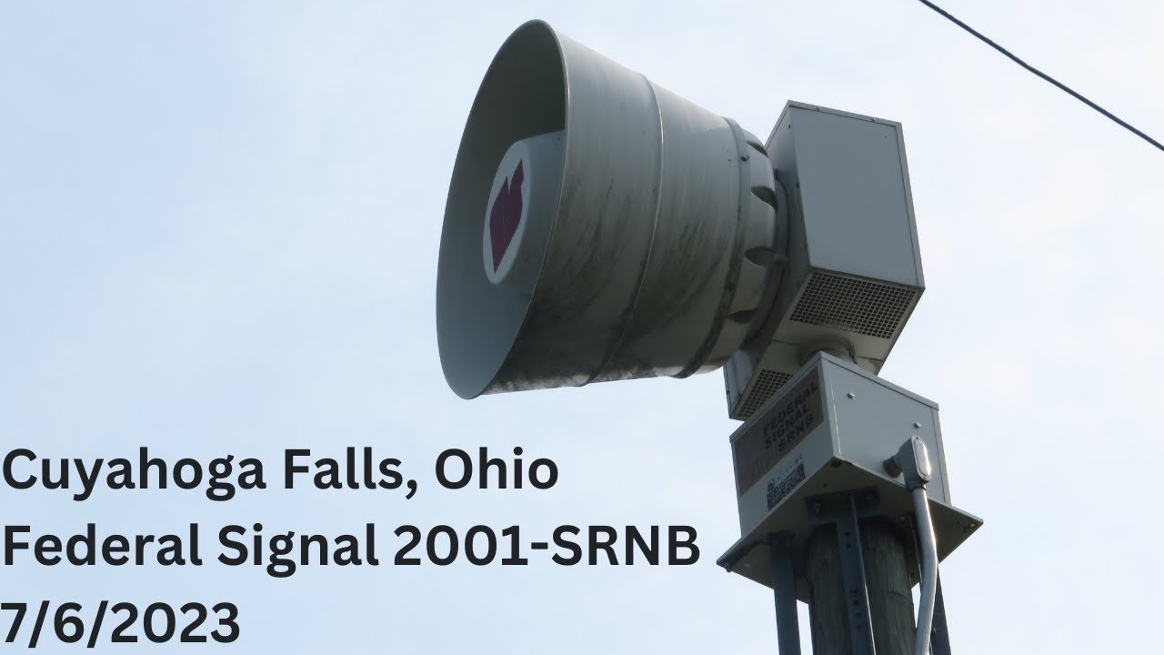 Cuyahoga Falls, Ohio - Federal Signal 2001-SRNB Siren Test - Short ...