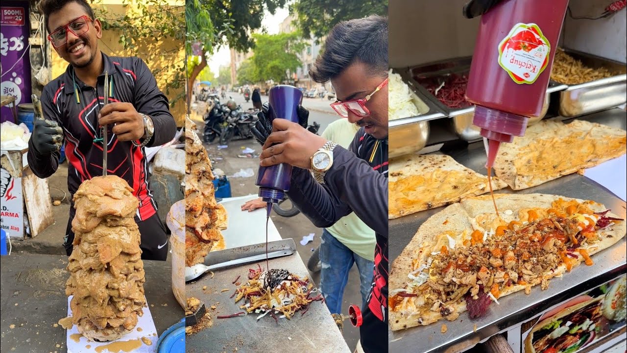 Chicken Shawarma Making From Scratch at Extreme Level in Surat | Indian ...