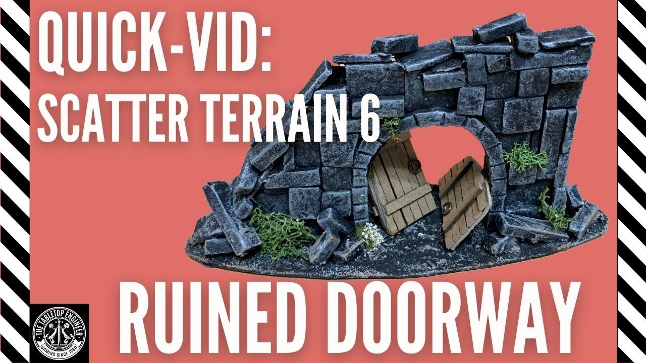 How to Make a Scatter Terrain Wall with Kicked-In Doors - YouTube