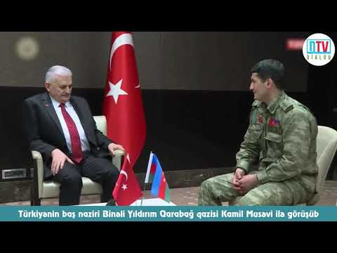 Türkiyənin baş naziri Binəli Yıldırım Qarabağ qazisi Kamil Musəvi ilə görüşüb