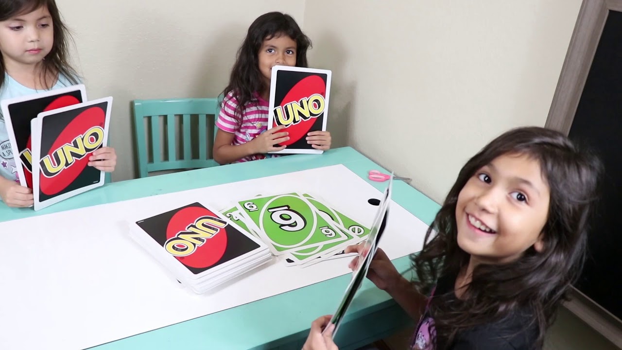 PLAYING GIANT UNO CARDS, WHO WON? - YouTube