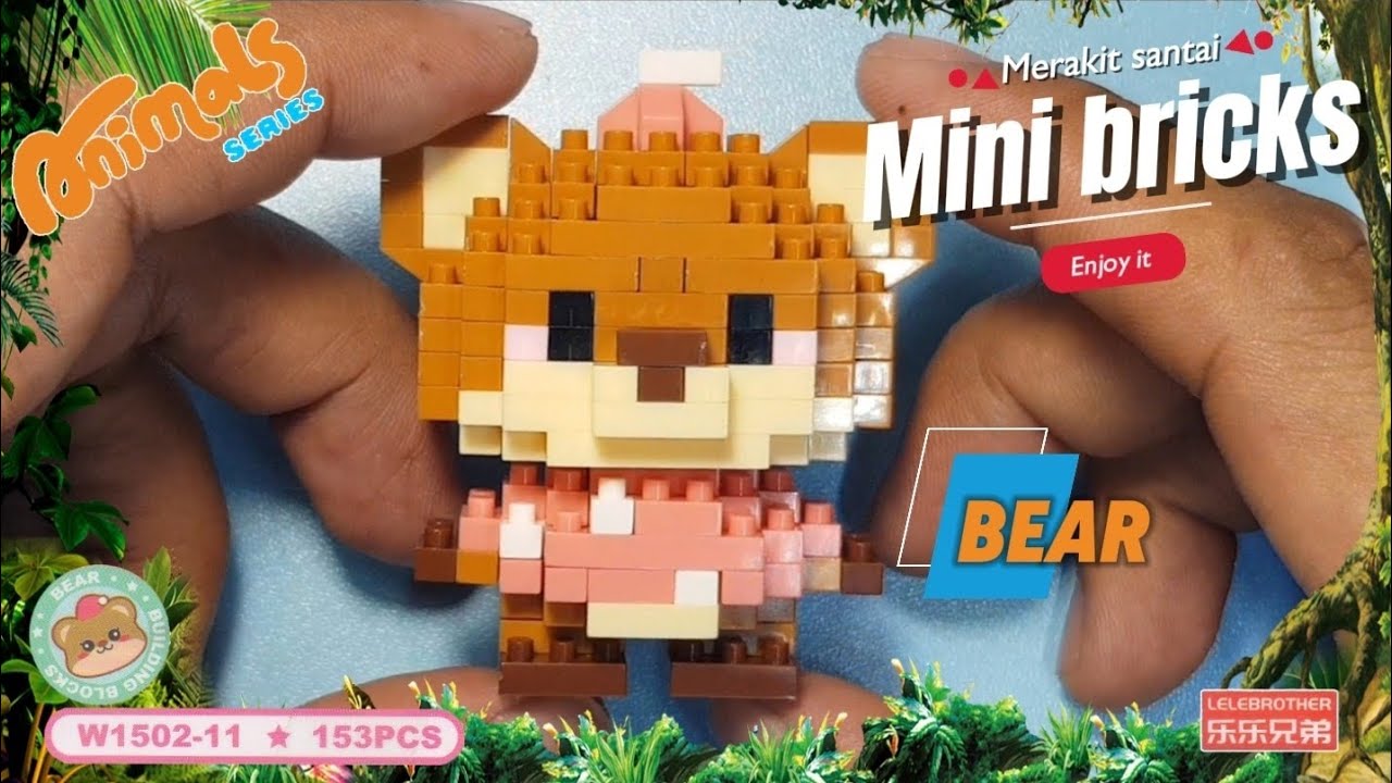 Merakit Bear (Beruang) lego bricks Animal series W1502-11 - YouTube