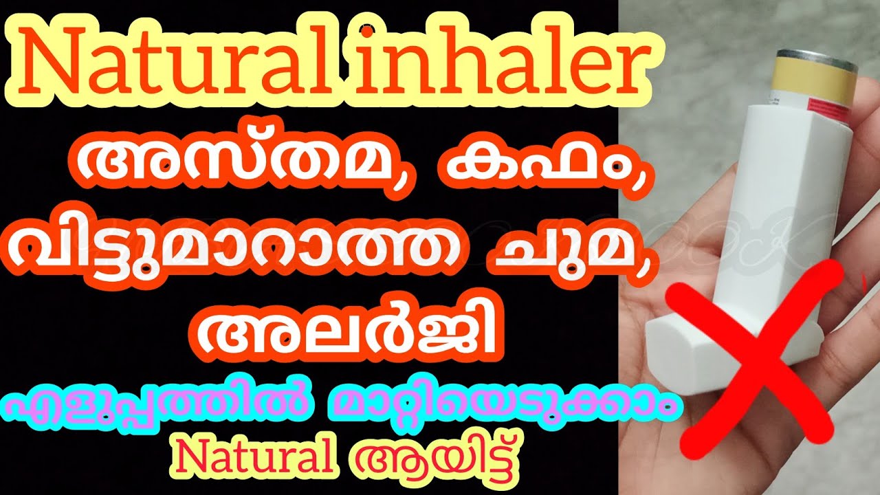 Natural inhaler || homemade inhaler in natural ingredients || അലർജി ...