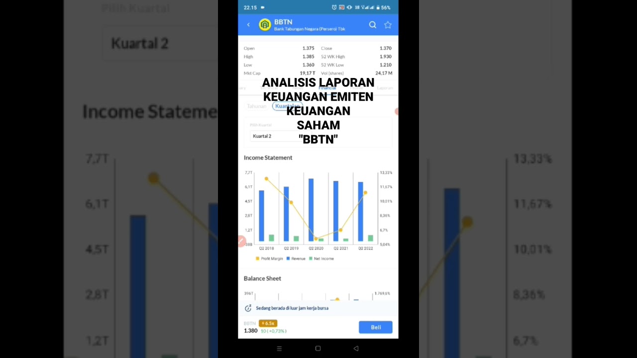 Analisis Laporan Keuangan Emiten Keuangan Saham BBTN - YouTube