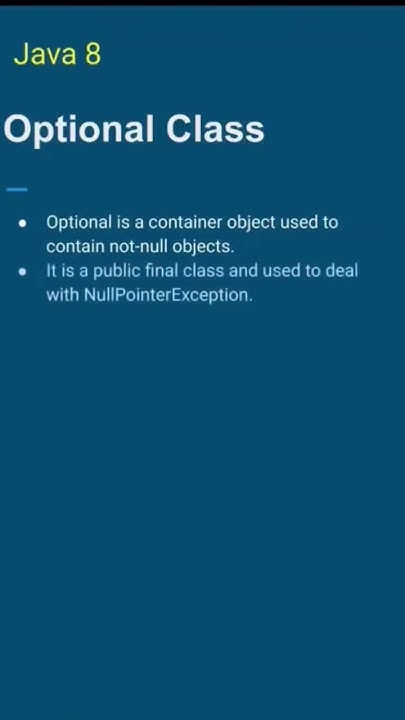 Java Optional Class Java 8 Shorts Javaprogramming Viral Corejava Java Java8 Youtube 