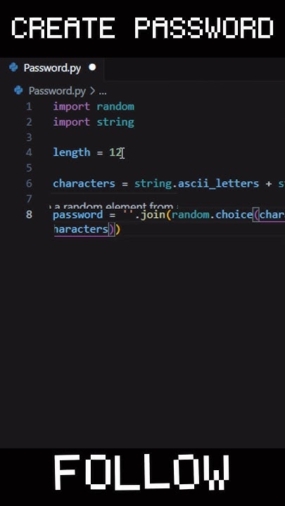 Create Passwrod In Python Larrybot Larrydev Hack Larrydev Coding Python Coder Youtube