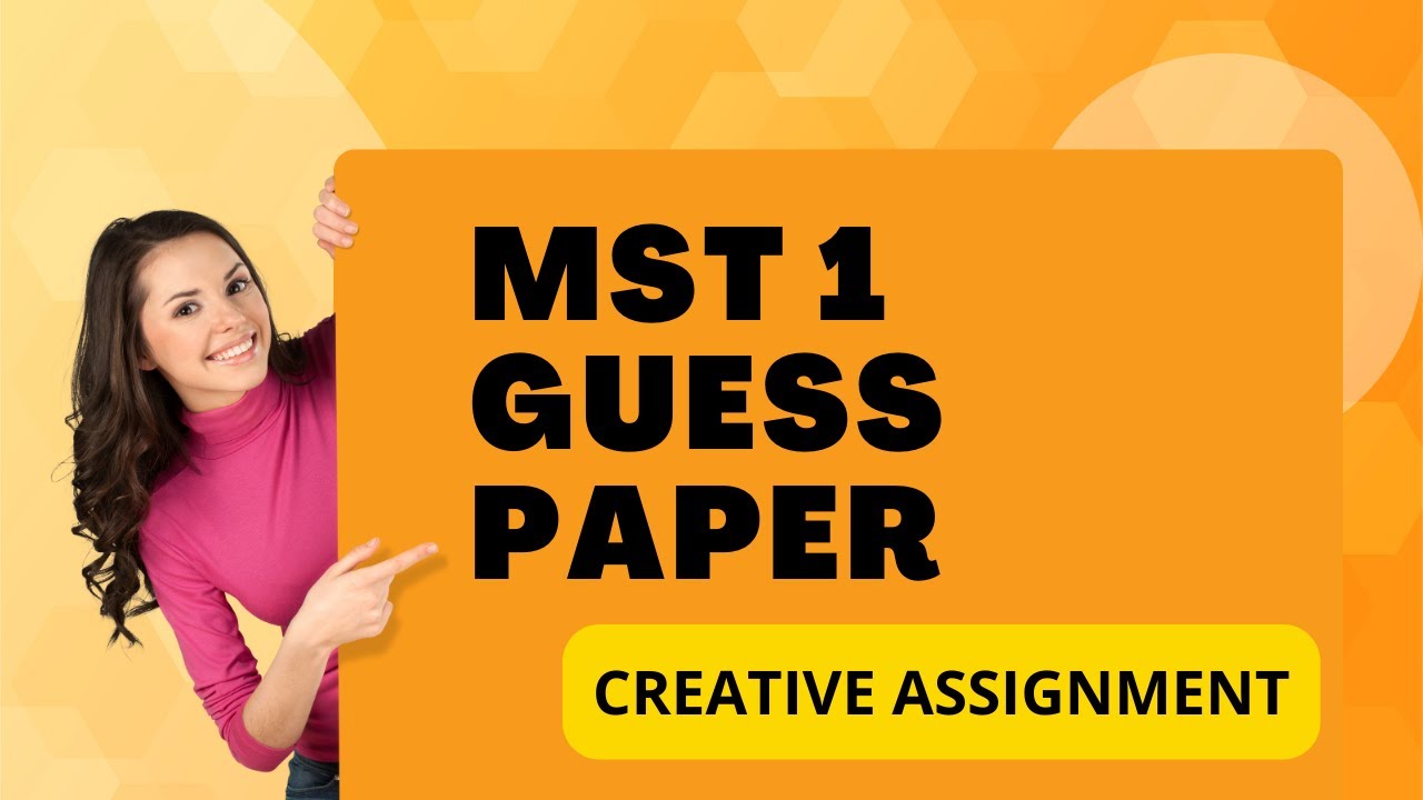 MST 1 GUESS PAPER - YouTube