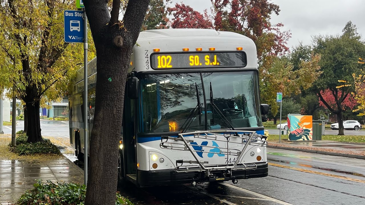 (Santa Teresa Express) VTA #7443 on Route 102 (FULL ROUTE) - YouTube