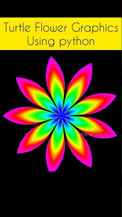 Beautiful flower graphics using python turtle | Graphics using python ...