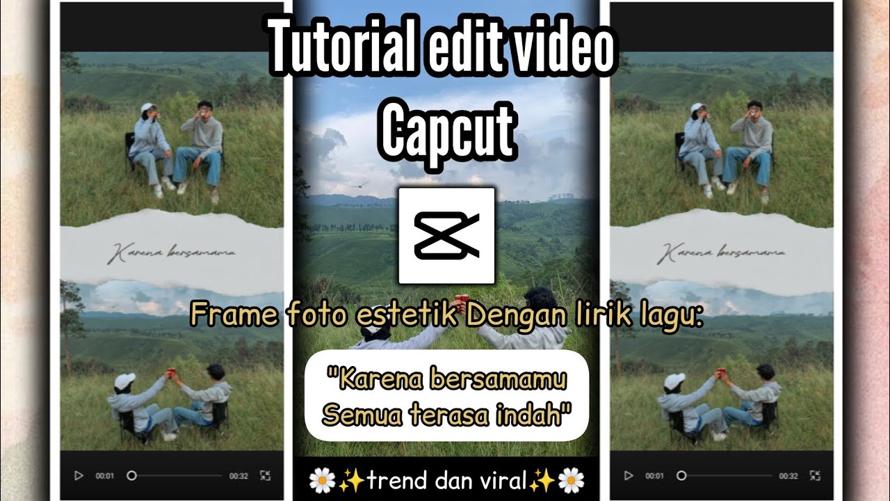 tutorial edit video capcut| frame lirik lagu estetik "karena bersama mu ...