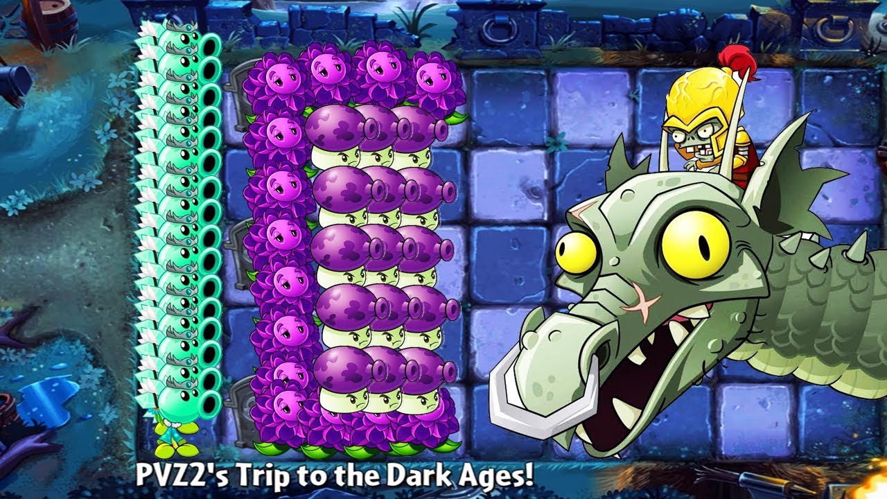 Snowpea vs Stalia vs Fumeshroom - Plants vs Zombies 2 - YouTube