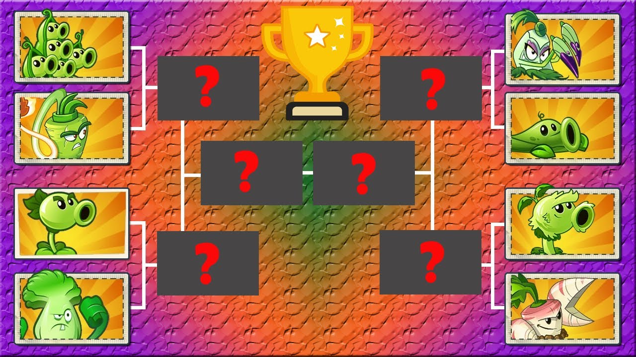 Tournament Green PEA x Melee Plants - Who Will Win? - PvZ 2 Gameplay ...