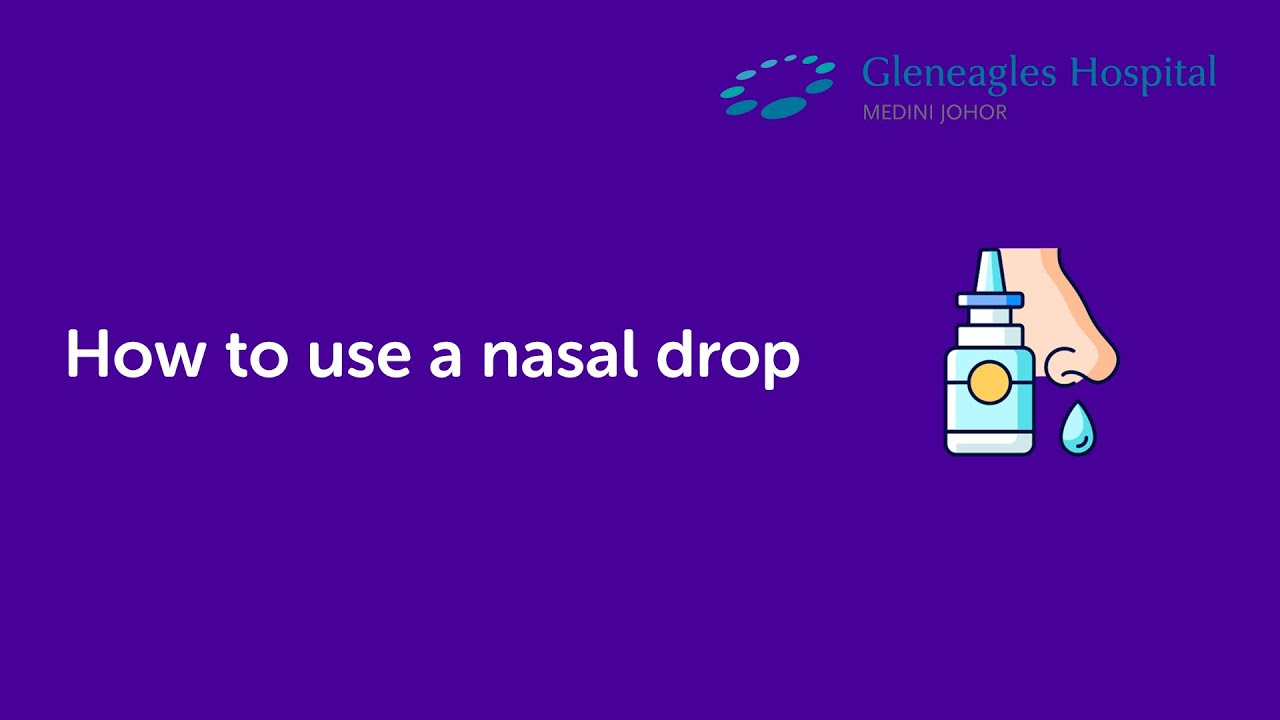How to use a Nasal Drop - YouTube