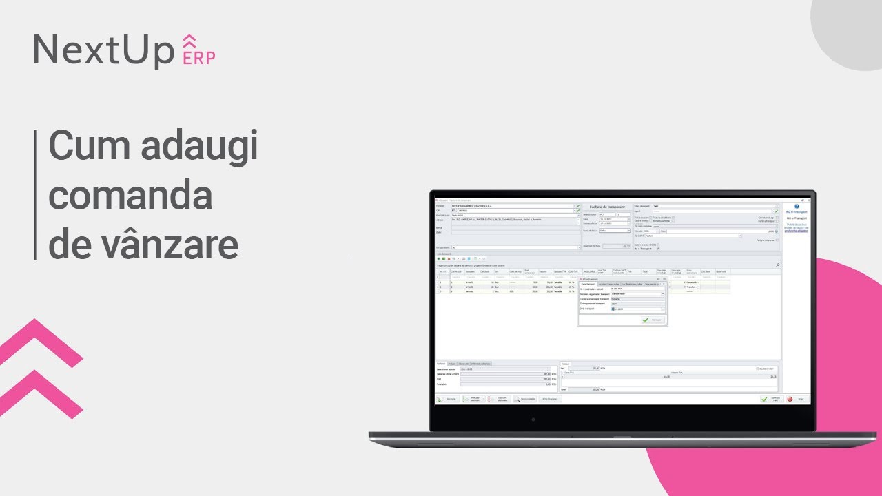 Tutorial - Cum adaugi comanda de vânzare (NextUp ERP) - YouTube