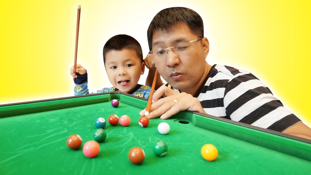 BeBap Pretend Play Ball Billiards Mini | Kids Play with Daddy - YouTube