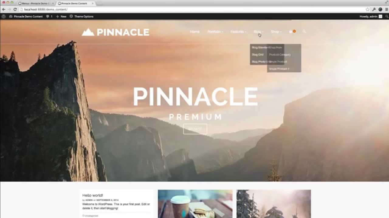 Install Demo Content - Pinnacle Premium WordPress Theme - YouTube