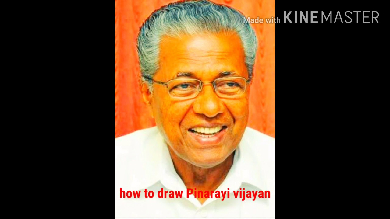 |How to draw cheif minister Pinarayi vijayan easily | Step by step ...