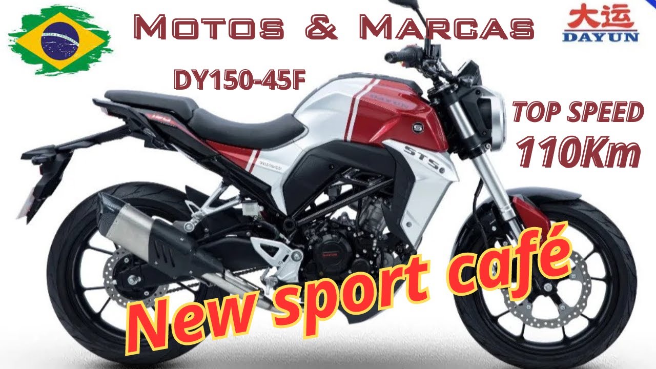 Uma linda new sport café da DAYUN DY150-45F, velocidade máxima de 110 ...