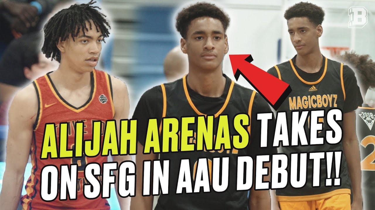 Alijah Arenas makes his AAU debut vs Lebron's Strive for Greatness team!! Compton Magic vs SFG ...