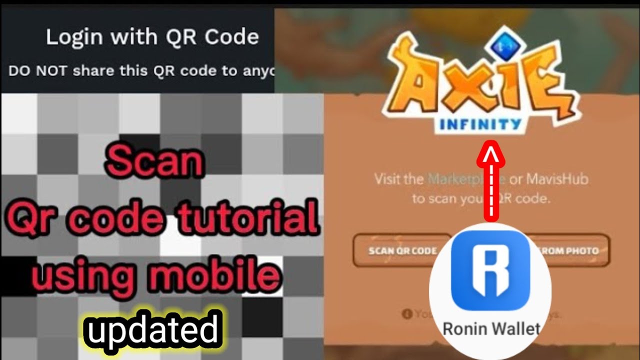 How to get qr code | axie infinity updated tutorial - YouTube