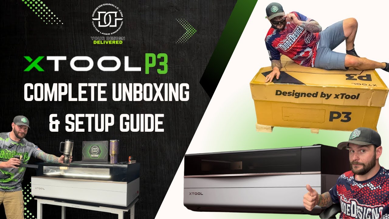 COMPLETE xTool P3 Setup Tutorial: From Unboxing to Setup & Calibrated - including Stand Assembly ...
