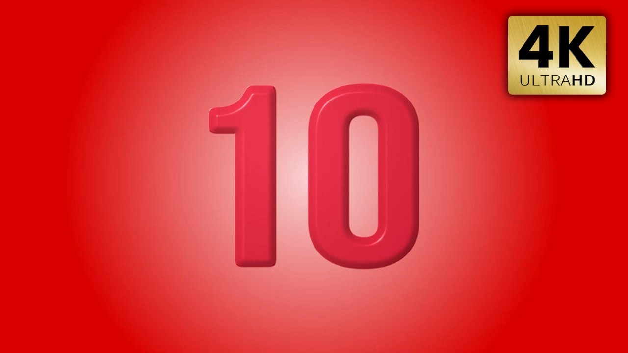 10 Second Count Down Blast Animation Red Royalty Free - YouTube