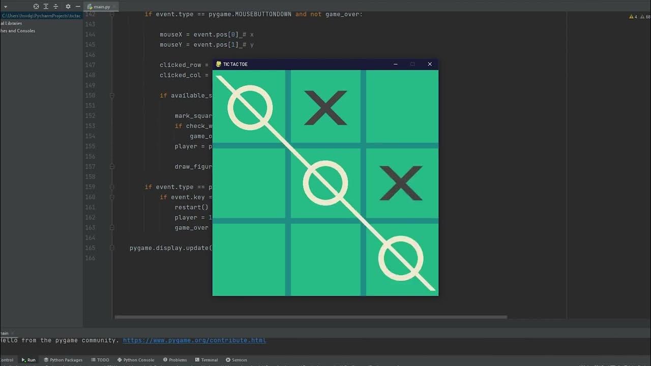 Tictactoe Python Project Youtube