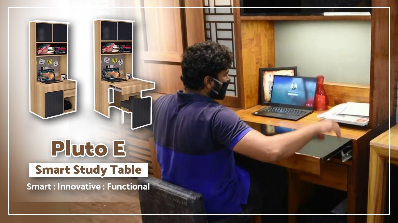Pluto E - Smart Study Table | Smart Furniture - YouTube