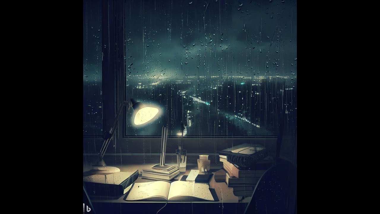 Rainy Night - Study to Raindrops over roof and calm, concentration ...