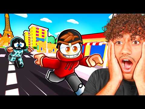 RUNNING ACROSS THE WORLD IN ROBLOX!