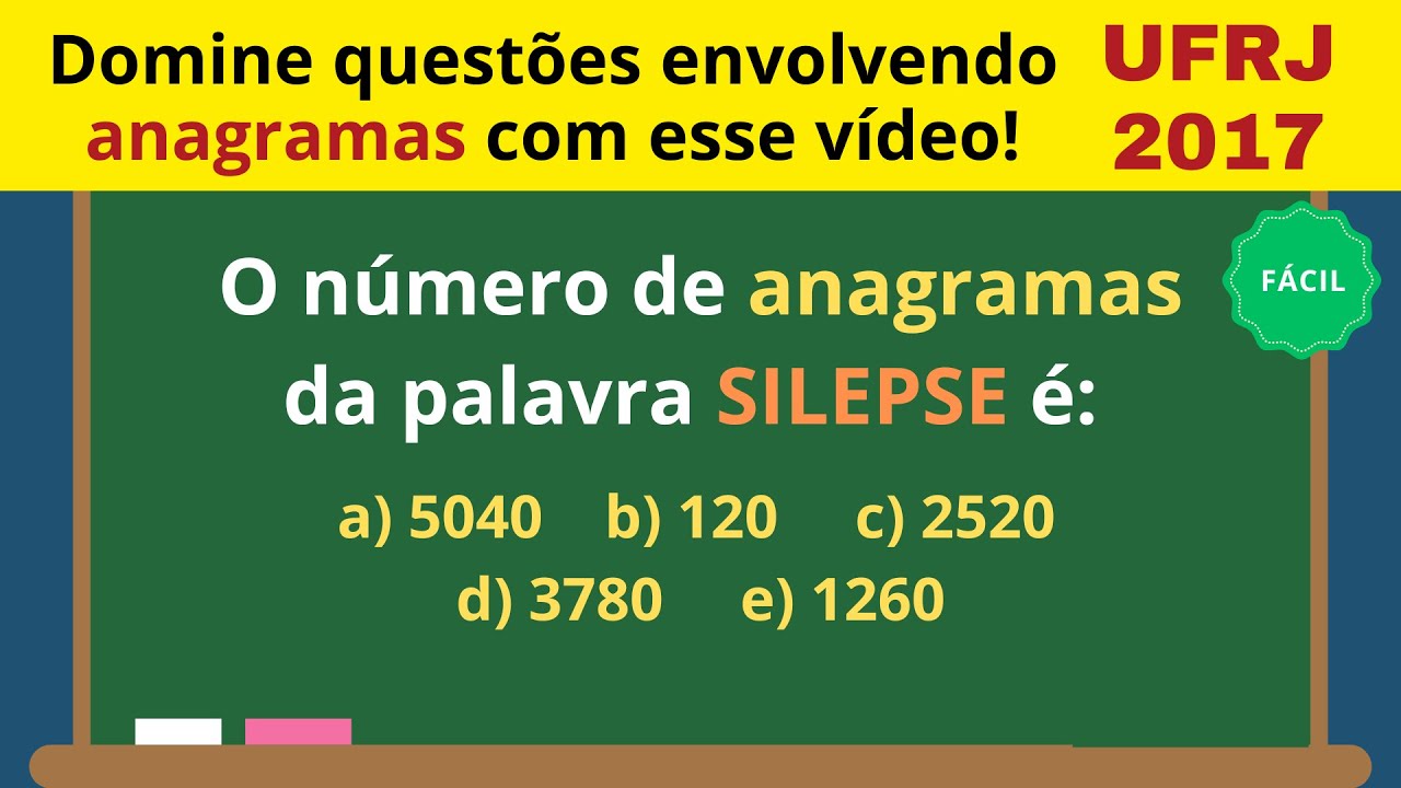 Aprenda a calcular facilmente a quantidade de anagramas de uma palavra ...