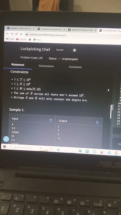 Codechef contest 101 Lockpicking chef problem #coding #problem # ...