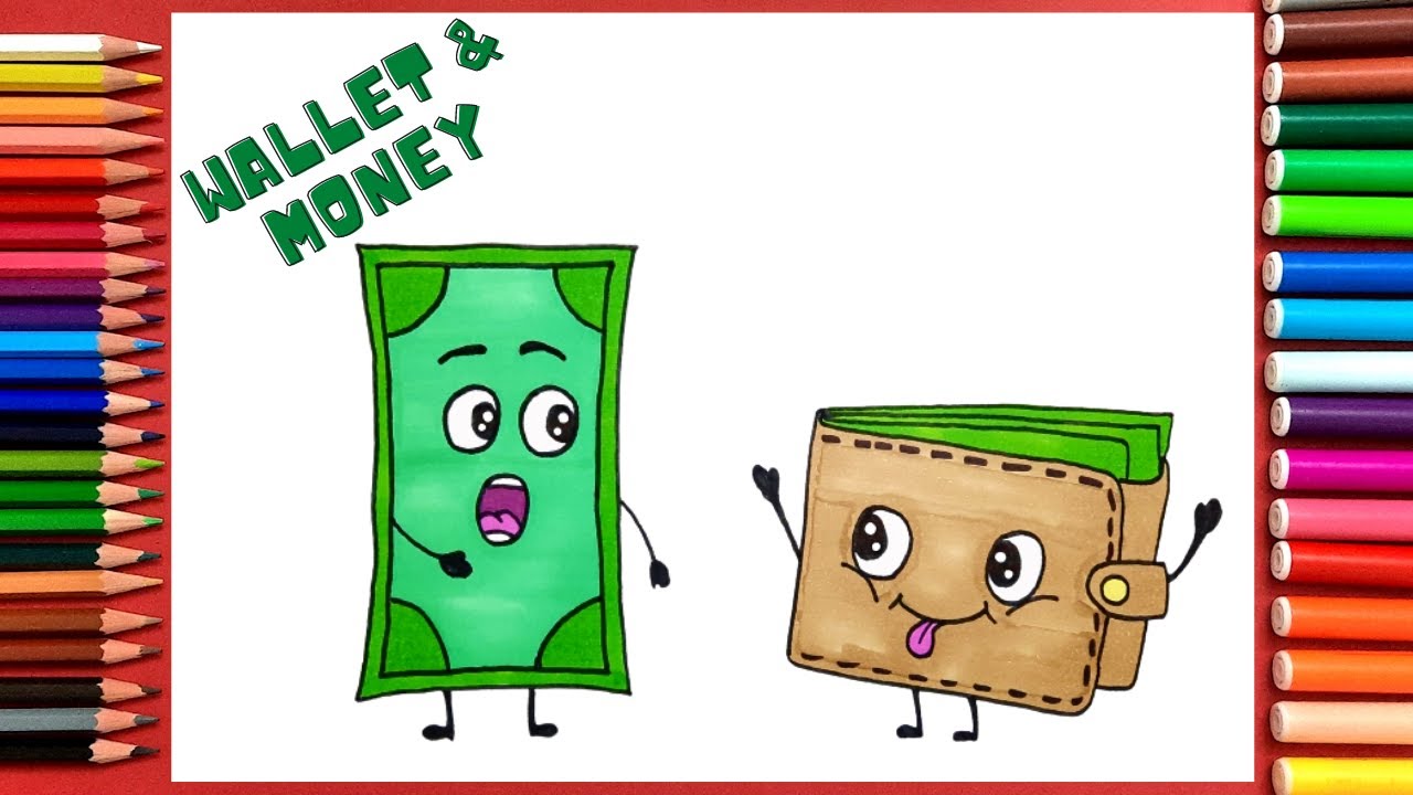 How to Draw Wallet with Money - YouTube